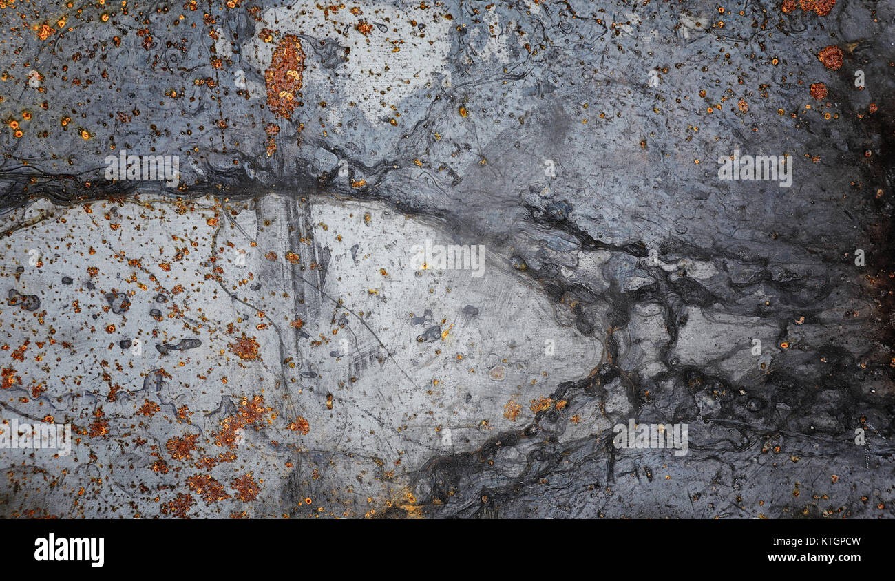 La texture est métallique. Contexte industriel à partir d'un vieux ...