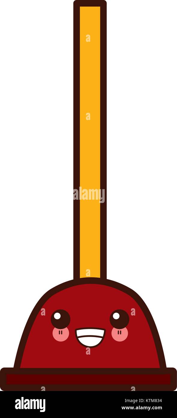 Toilettes isolées pompe vector illustration cartoon cute kawaii Image ...