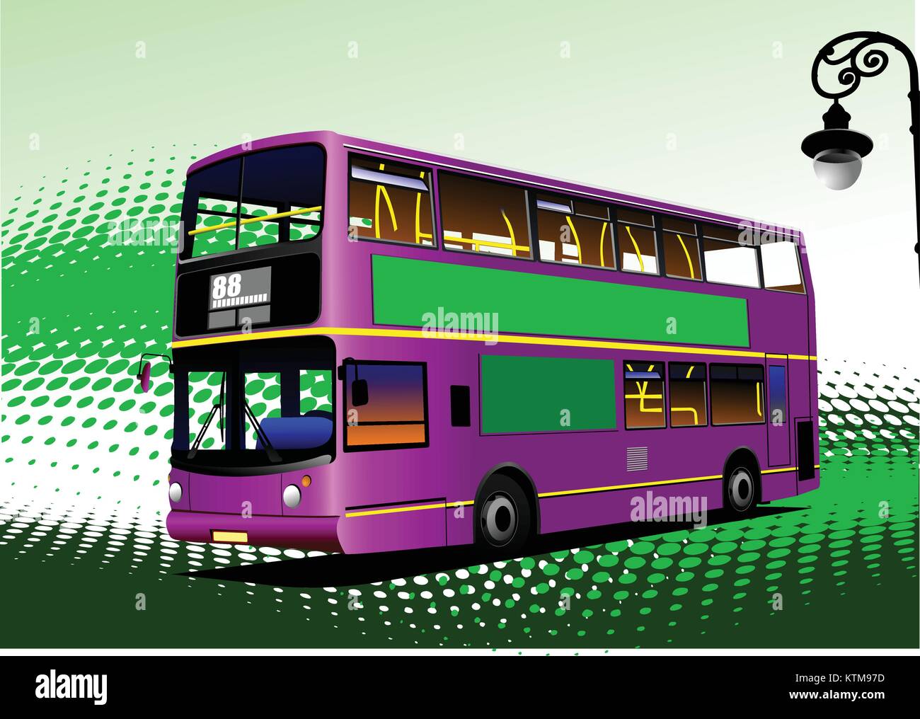 Purple city bus coach vector Banque de photographies et d’images à ...