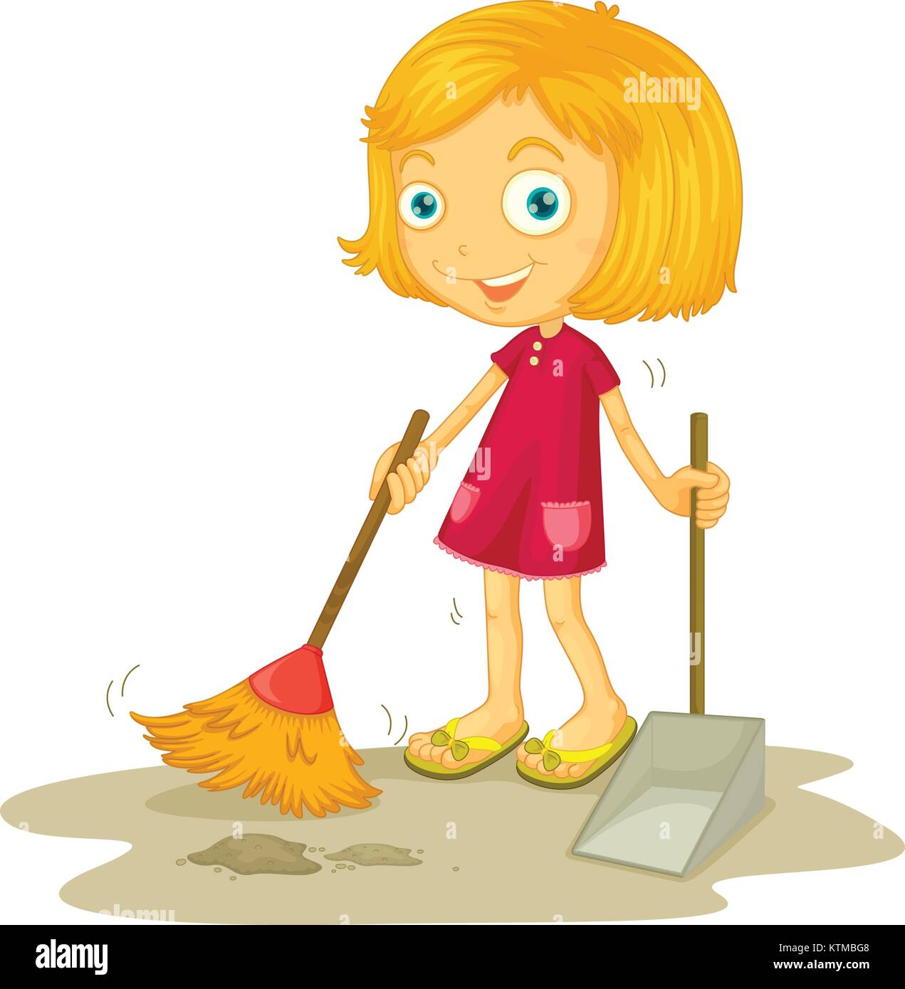 Illustration d'un balayage de l'enfant Image Vectorielle Stock - Alamy