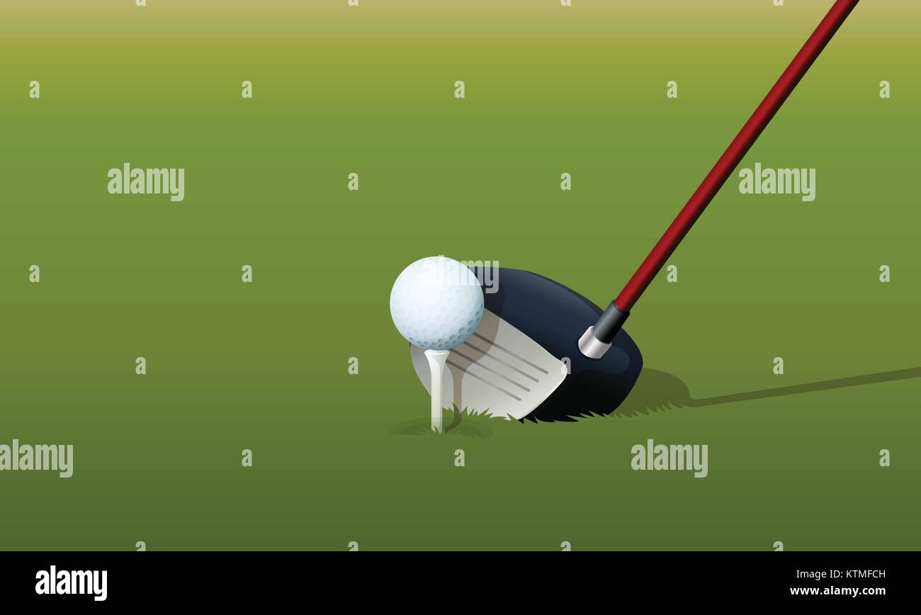 Golf club driver Banque d'images vectorielles - Alamy