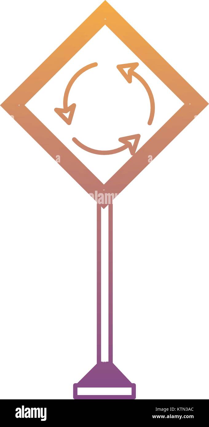 Panneau de signalisation rond point Banque d'images vectorielles - Page ...