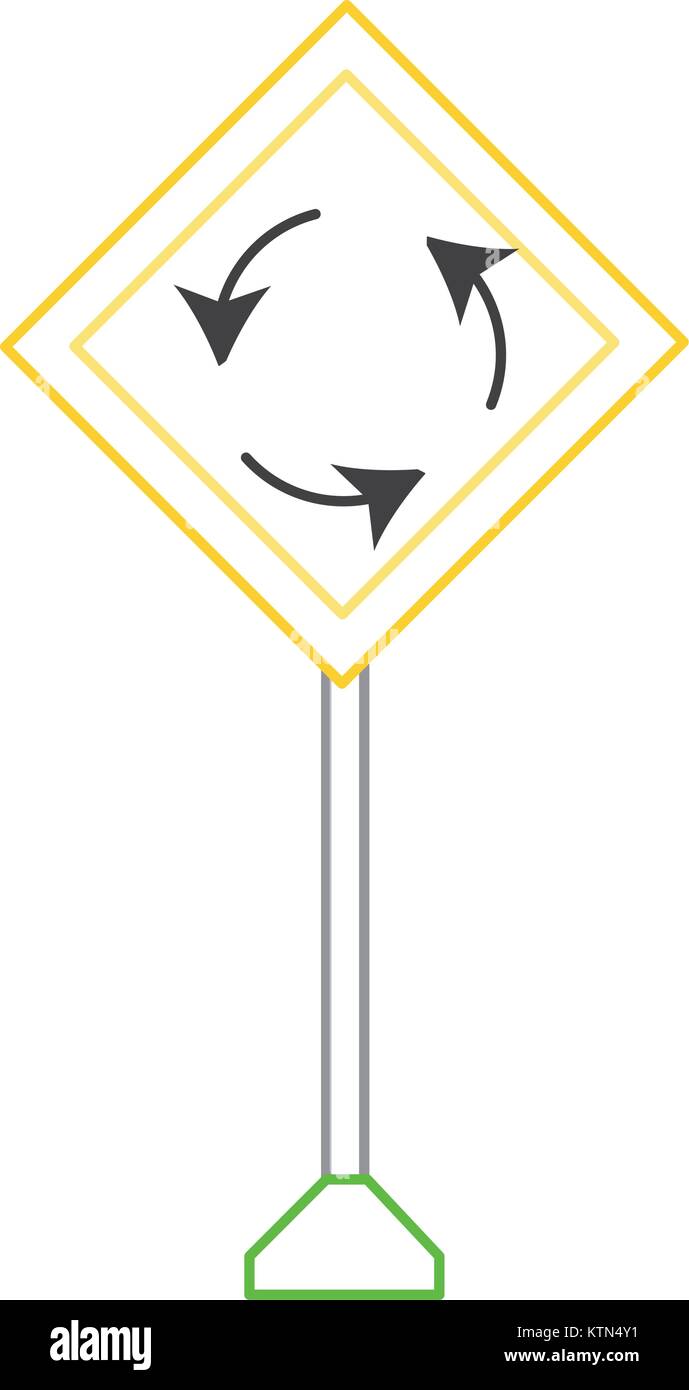 Panneau de signalisation rond point Banque d'images vectorielles - Page ...