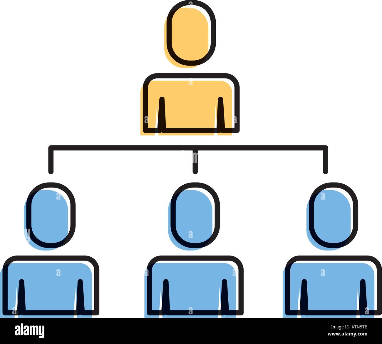 Schéma hiérarchique de l'organisation des gens d'affaires Image ...