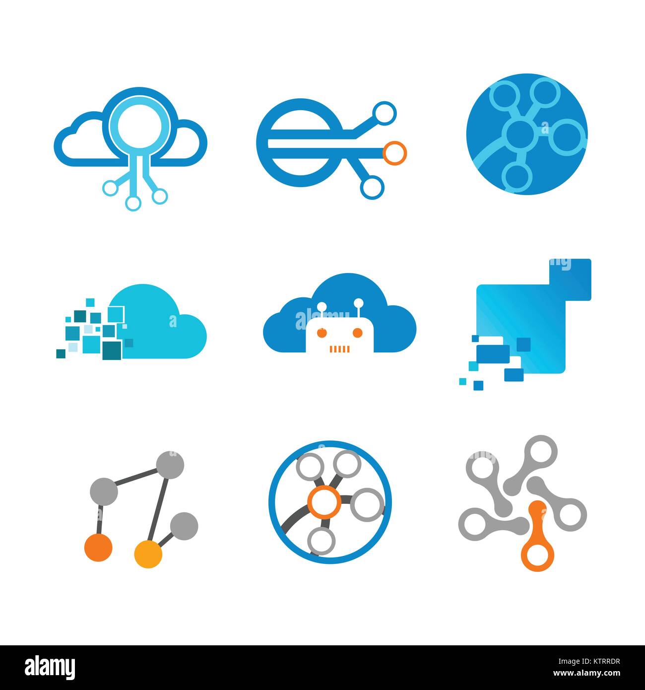 Logo de la technologie moderne Réseau Vector Illustration Graphic ...