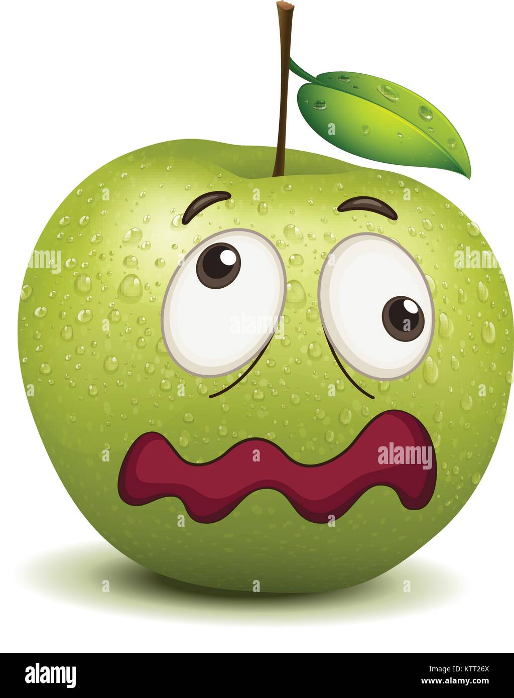 Apple fruit cartoon smiley Banque d'image et photos - Alamy