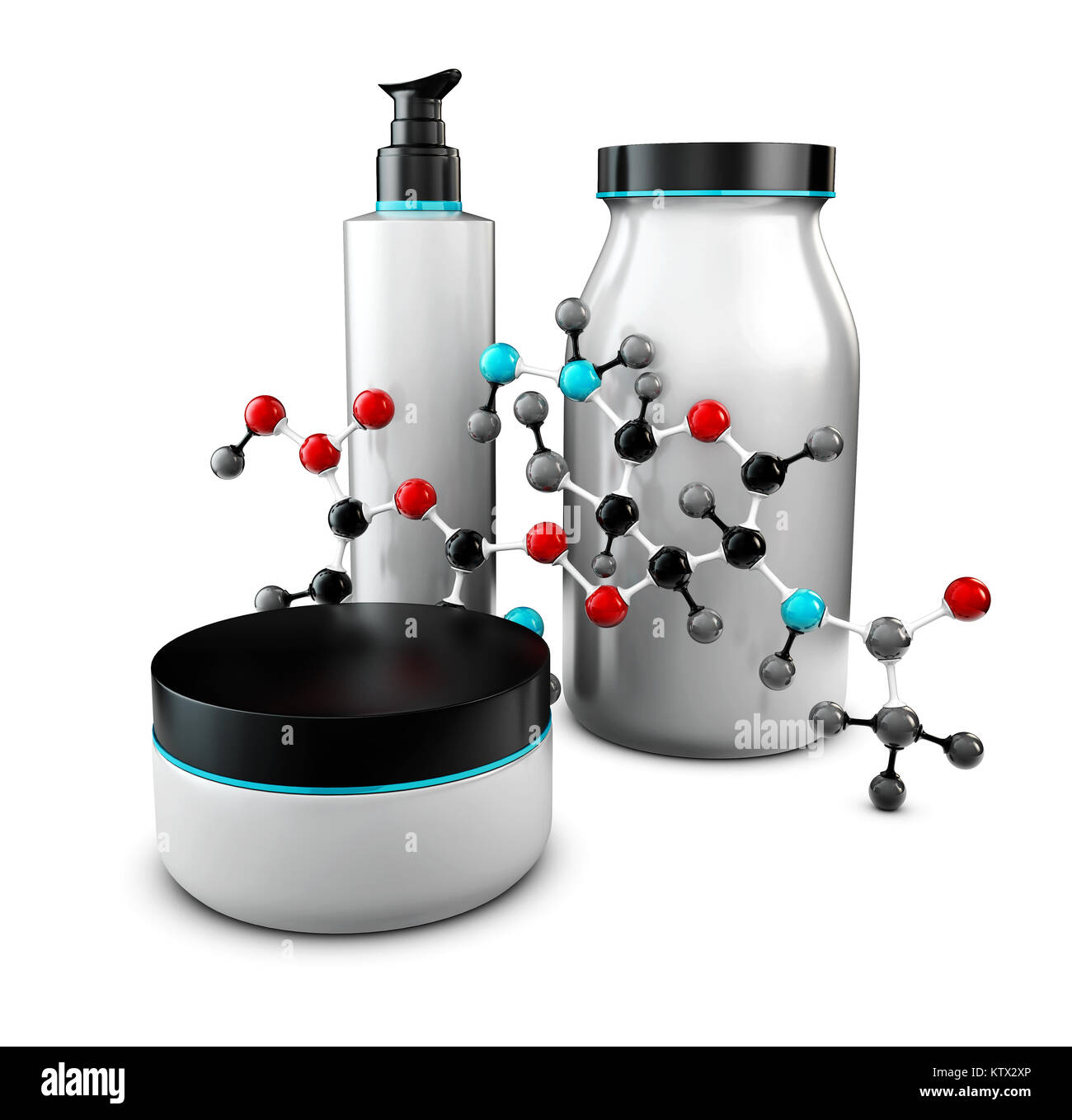 La structure de l'acide hyaluronique molécule chimique et cosmétique de ...