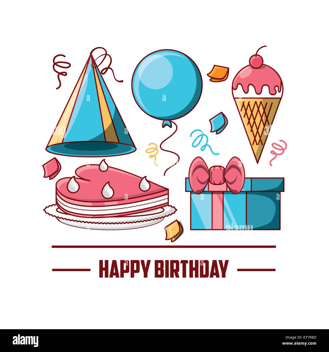 Joyeux anniversaire design Image Vectorielle Stock - Alamy