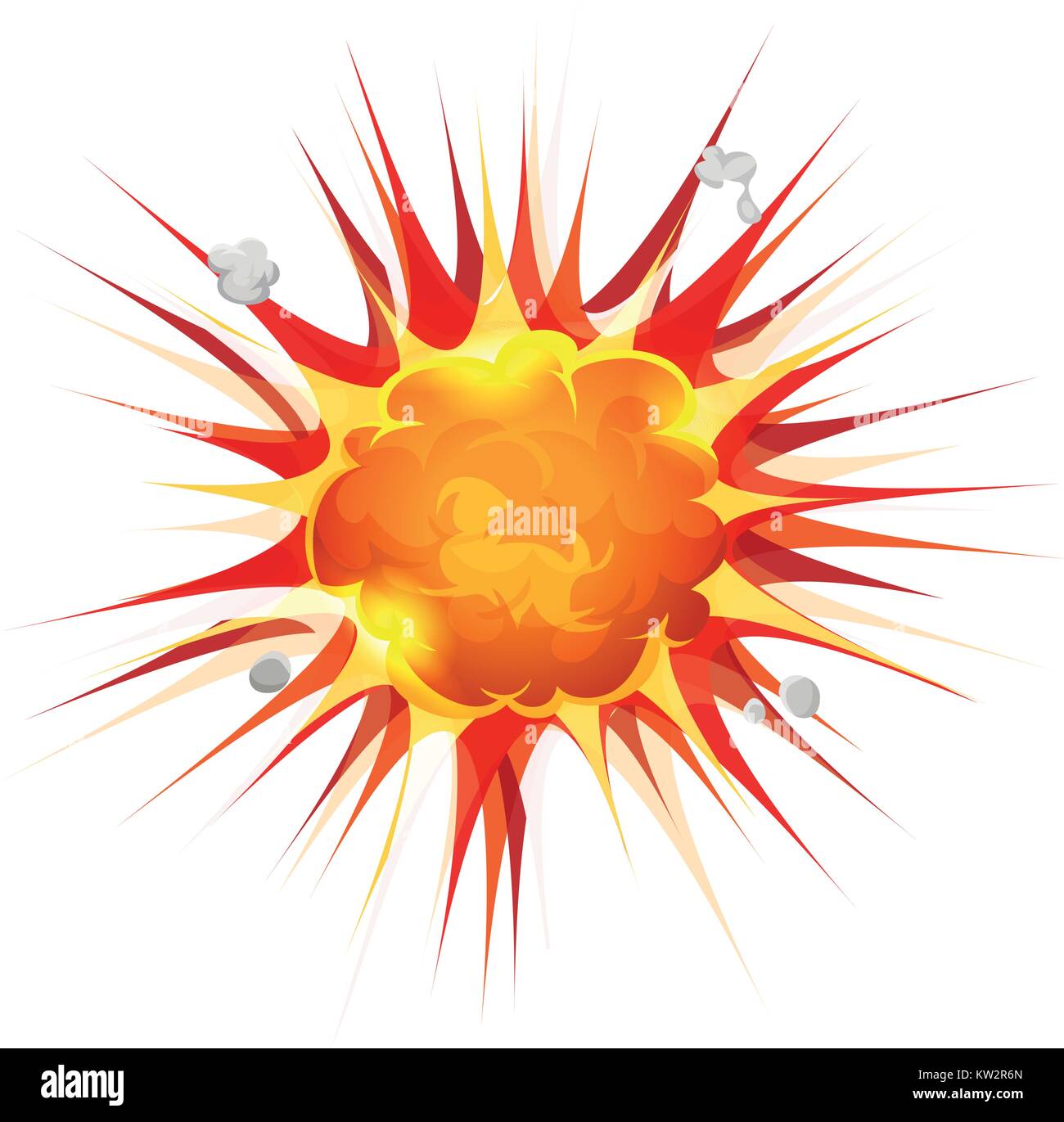 Illustration d'un comic book explosion, effet de sautage avec bang ...