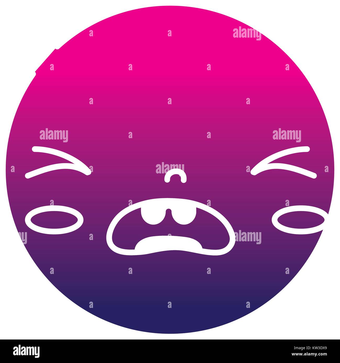 Silhouette kawaii cute avec tête pitié face vector illustration Image ...