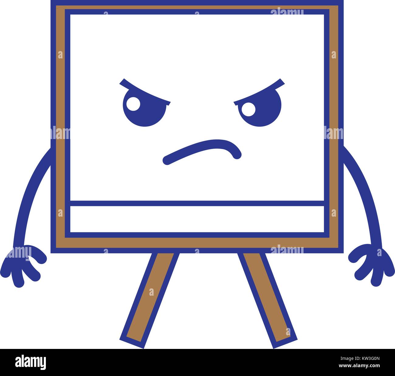 En colère et en couleur de l'objet carte cute kawaii vector ...