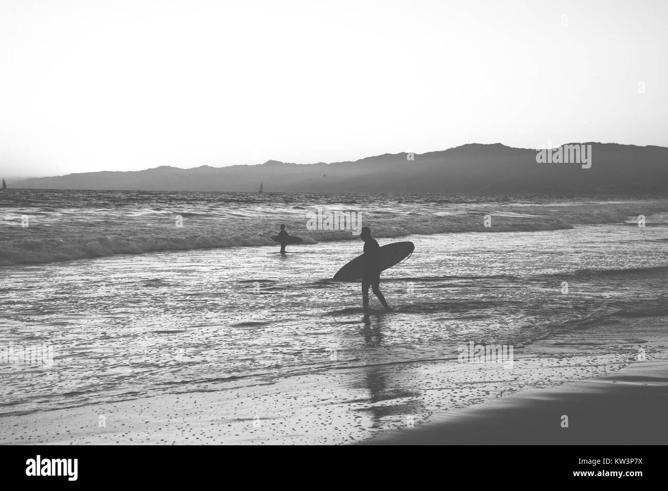 Surf vintage noir et blanc Banque de photographies et d’images à haute ...