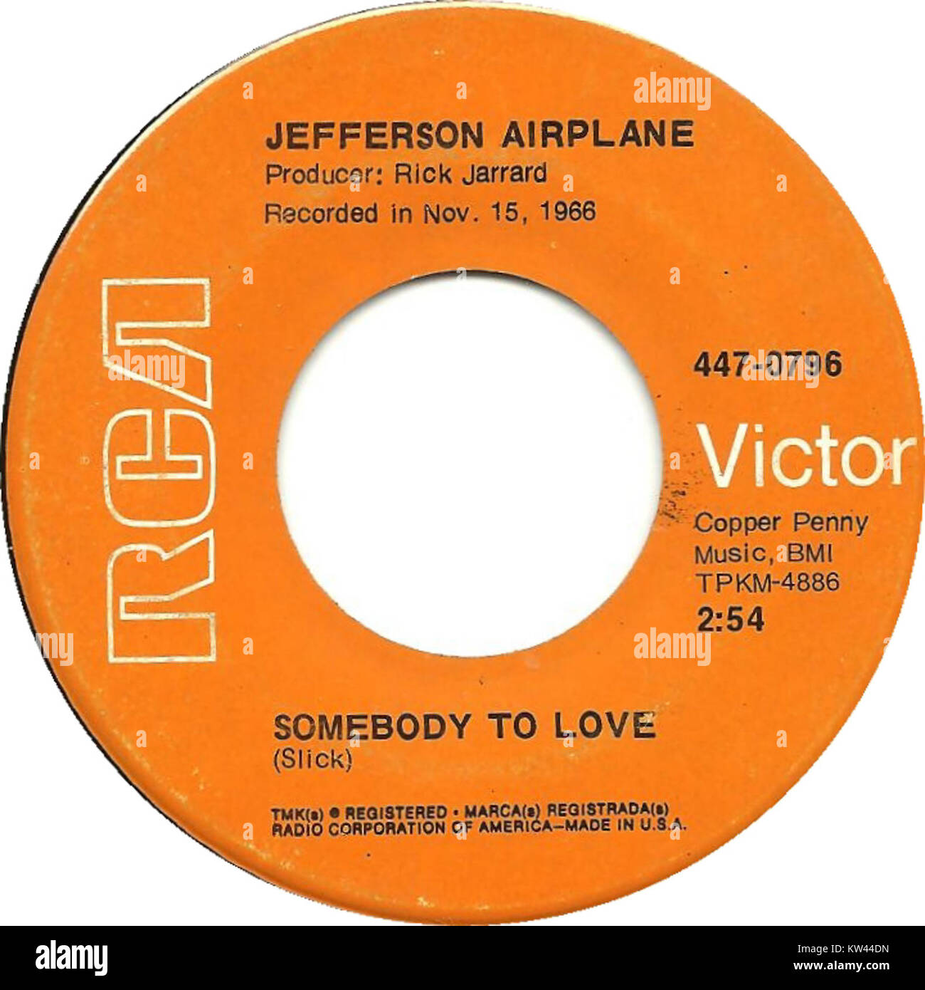 La chanson Somebody to Love de Jefferson Airplane, sortie dans les ...