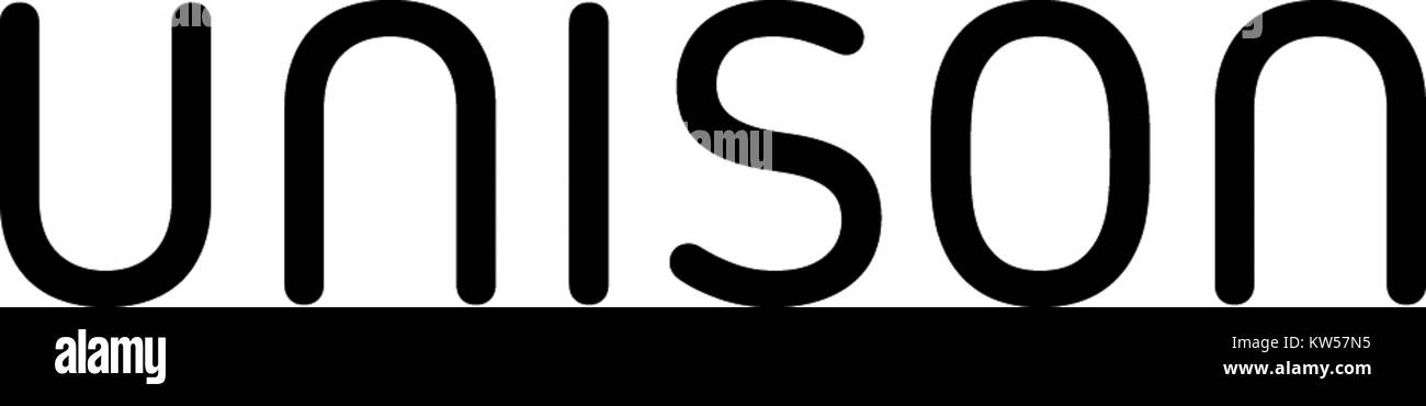 Unison logo Banque d'images noir et blanc - Alamy
