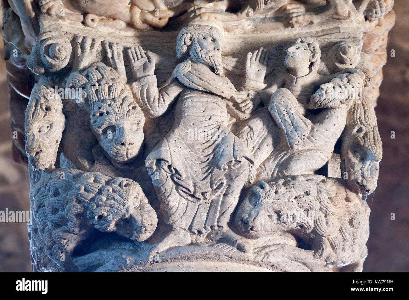 Capitale romane Daniele nella Fossa dei Leoni (Daniel dans la fosse aux ...