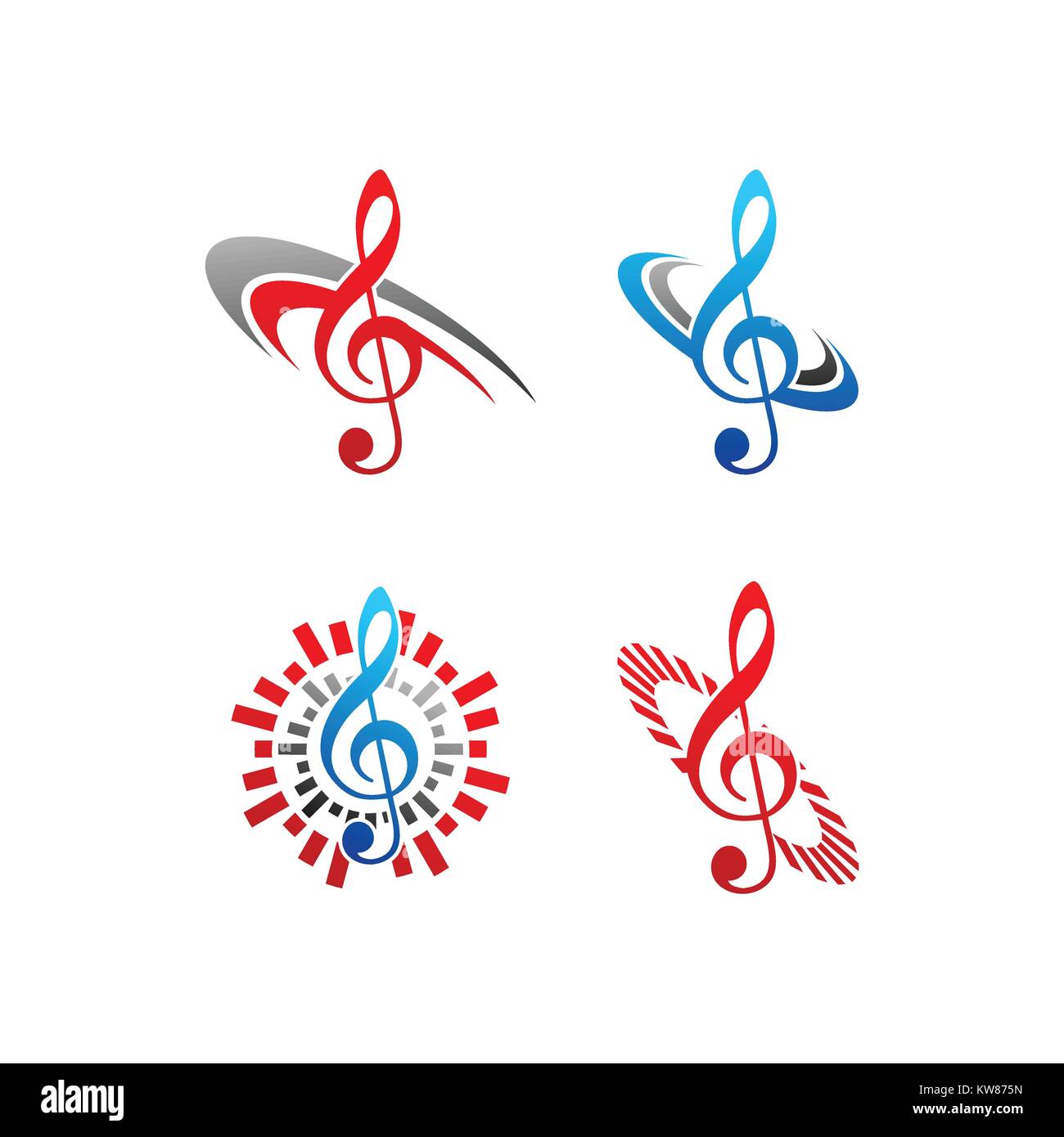 Note de musique logo Vector Image Vectorielle Stock - Alamy