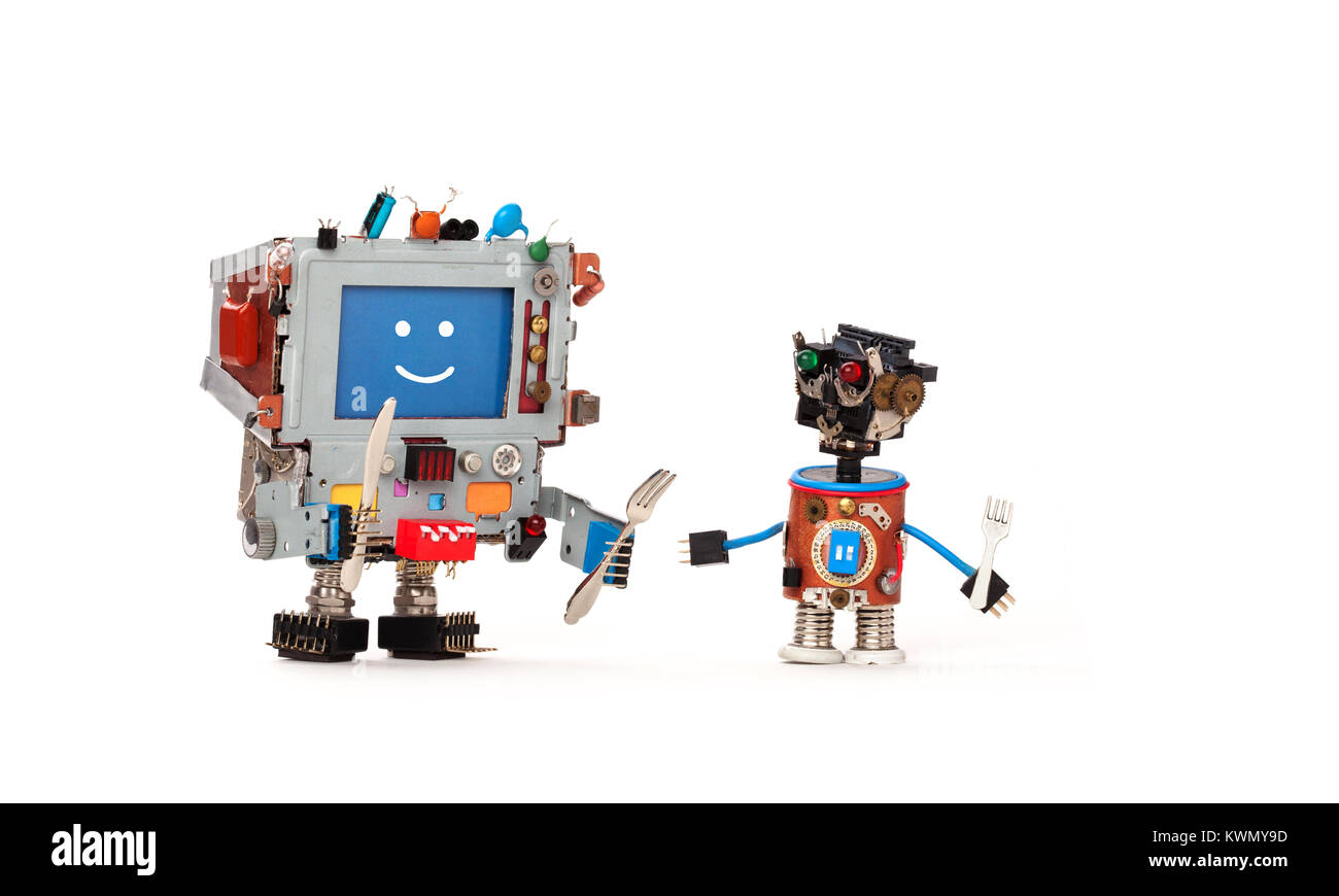 Robot rigolo Banque d'images détourées - Alamy