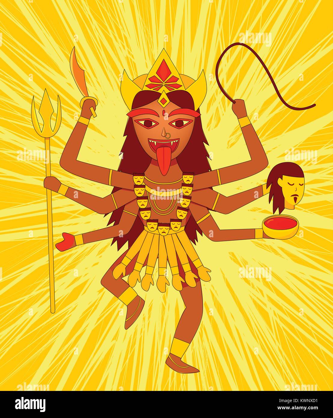 Kali statue india Banque d'images vectorielles - Alamy