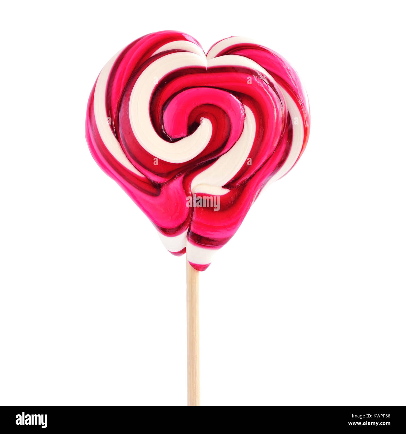 Sucette colorés en forme de cœur isolé sur fond blanc Photo Stock - Alamy