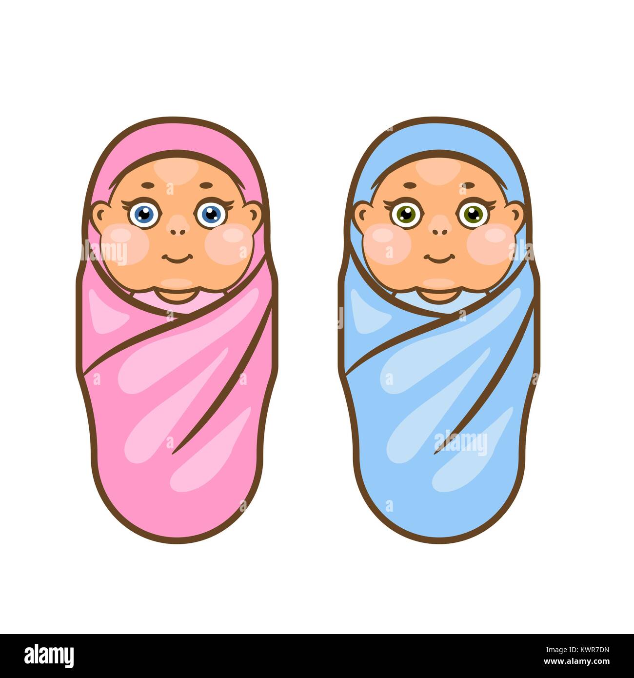 Cartoon vector illustration du nouveau-né Image Vectorielle Stock - Alamy