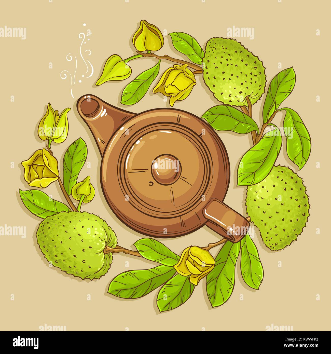 Fleur de corossol Banque d'images vectorielles - Alamy