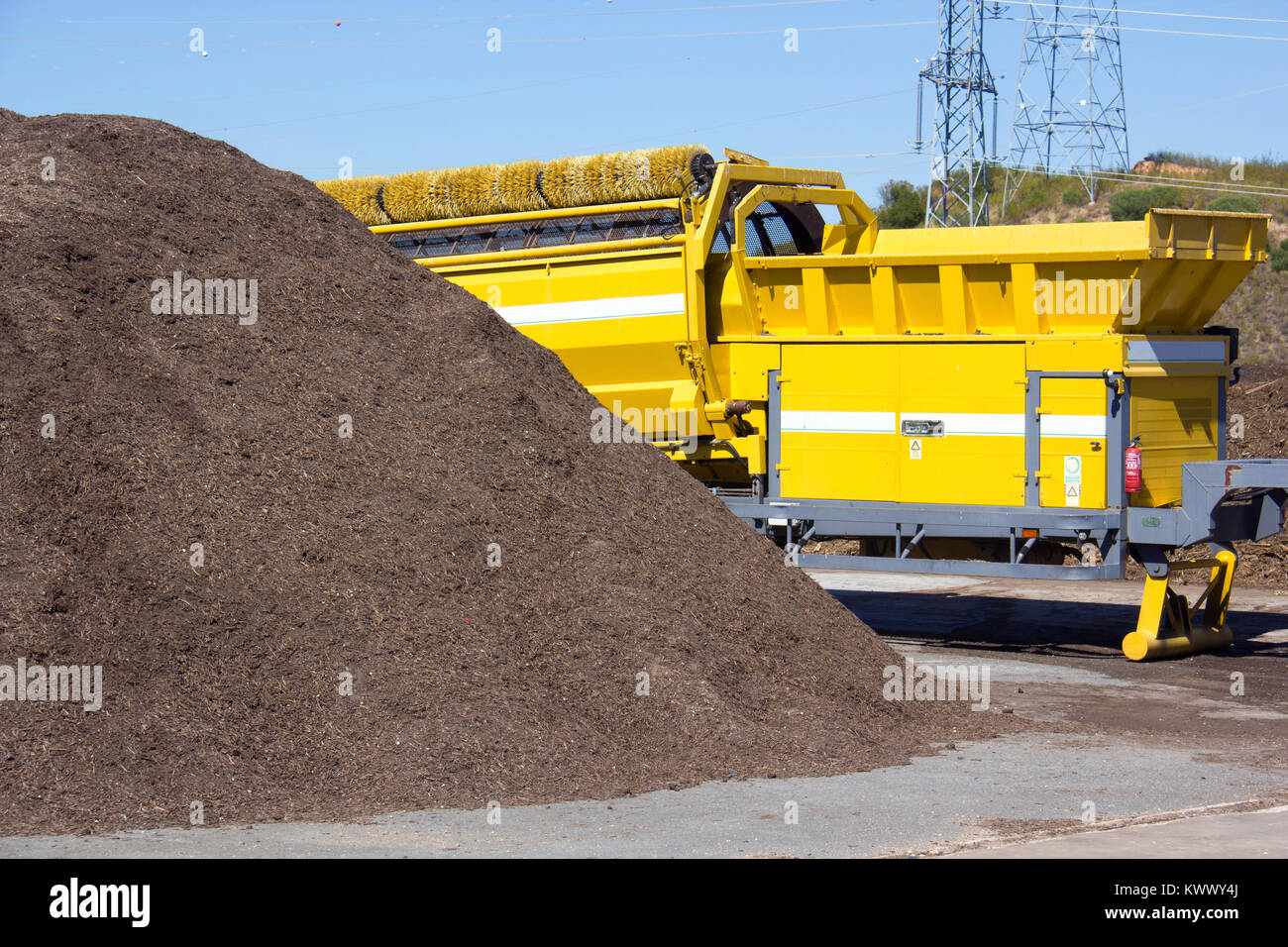 Compost paillage broyeur industriel des déchets de jardin en compost ...