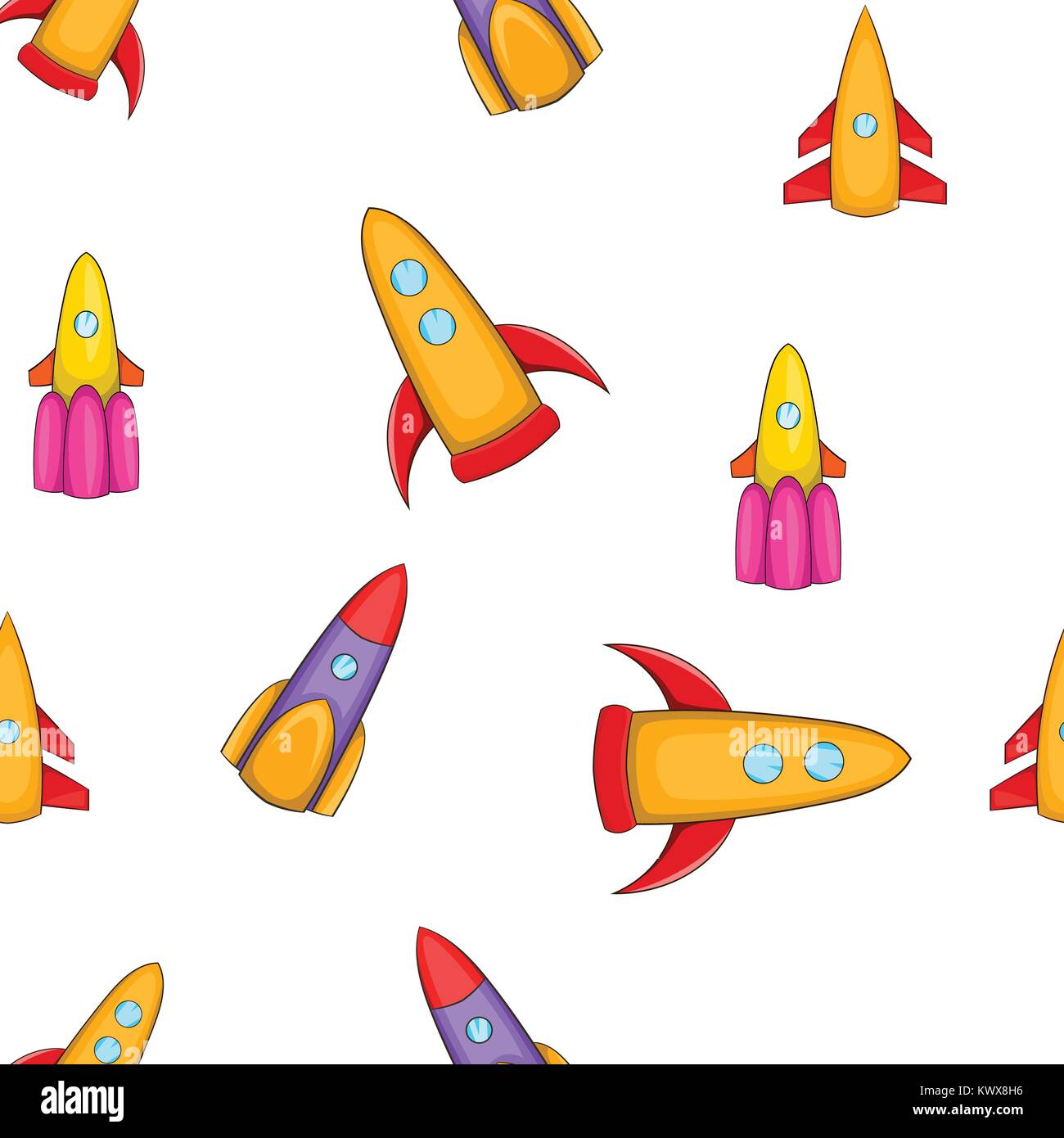 Modèle de fusée spatiale. Cartoon illustration de fusée spatiale modèle ...