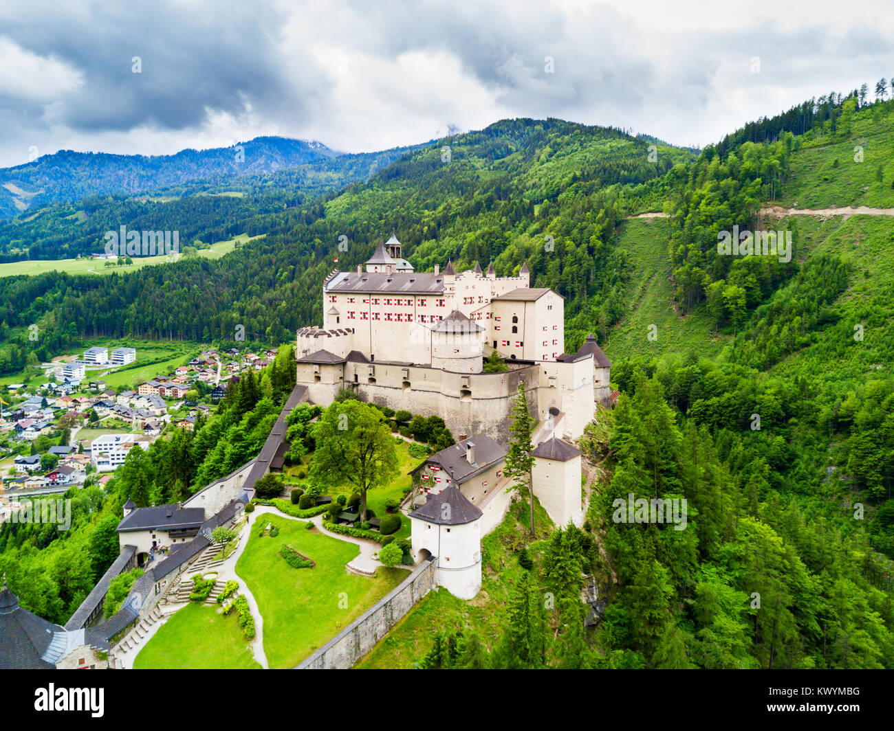 Château de Hohenwerfen Festung ou antenne de Hohenwerfen vue ...