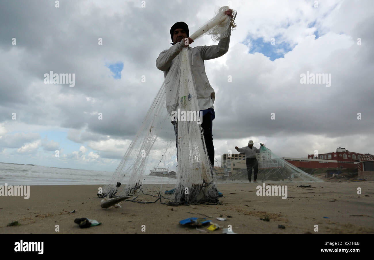 La ville de Gaza, bande de Gaza, territoire palestinien. 6 janvier ...