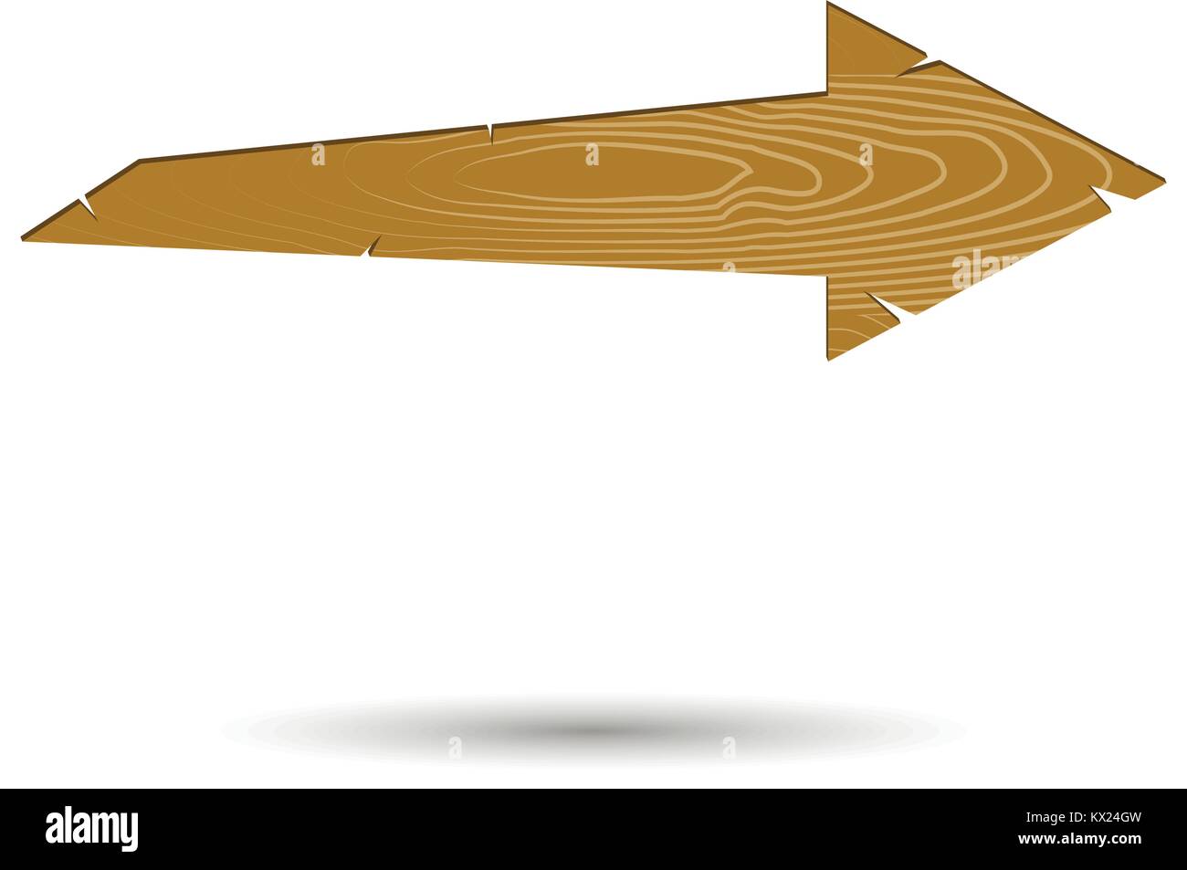Cartoon wood arrow symbol Banque d'images vectorielles - Alamy
