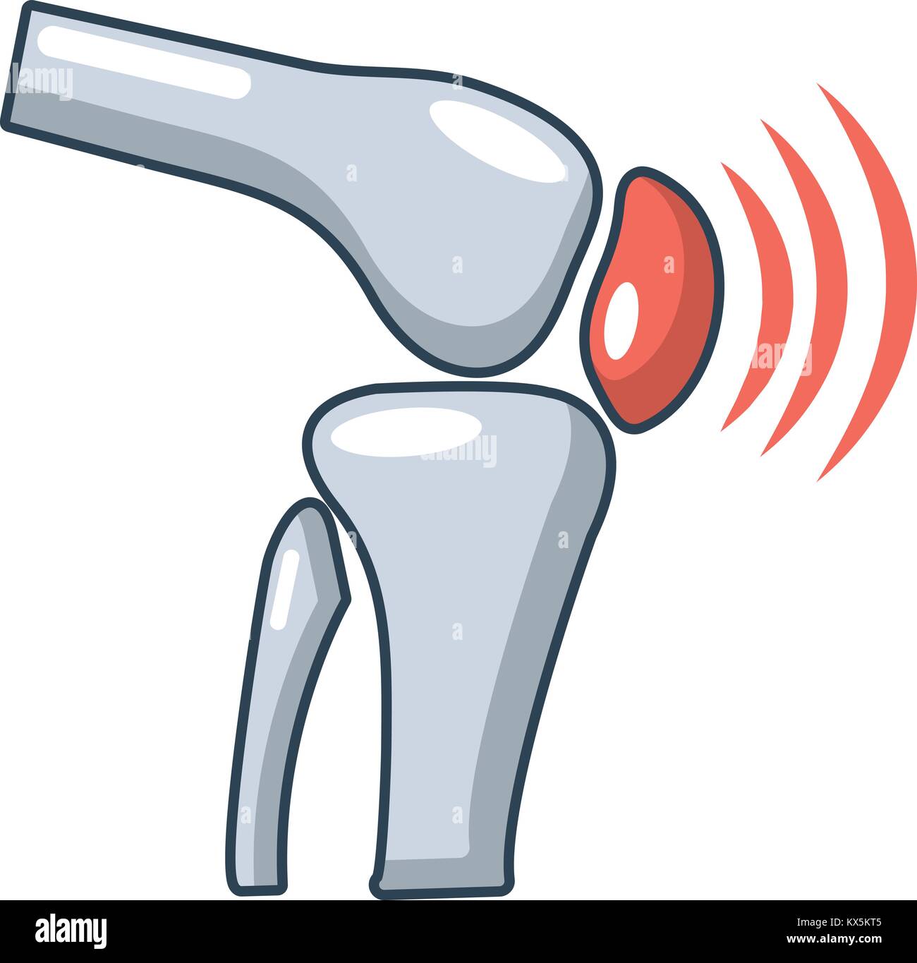 L'arthrite du genou, l'icône de style de dessin animé Image Vectorielle ...