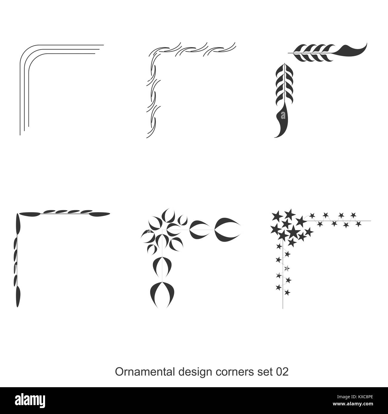 Floral border corners Banque de photographies et d’images à haute ...