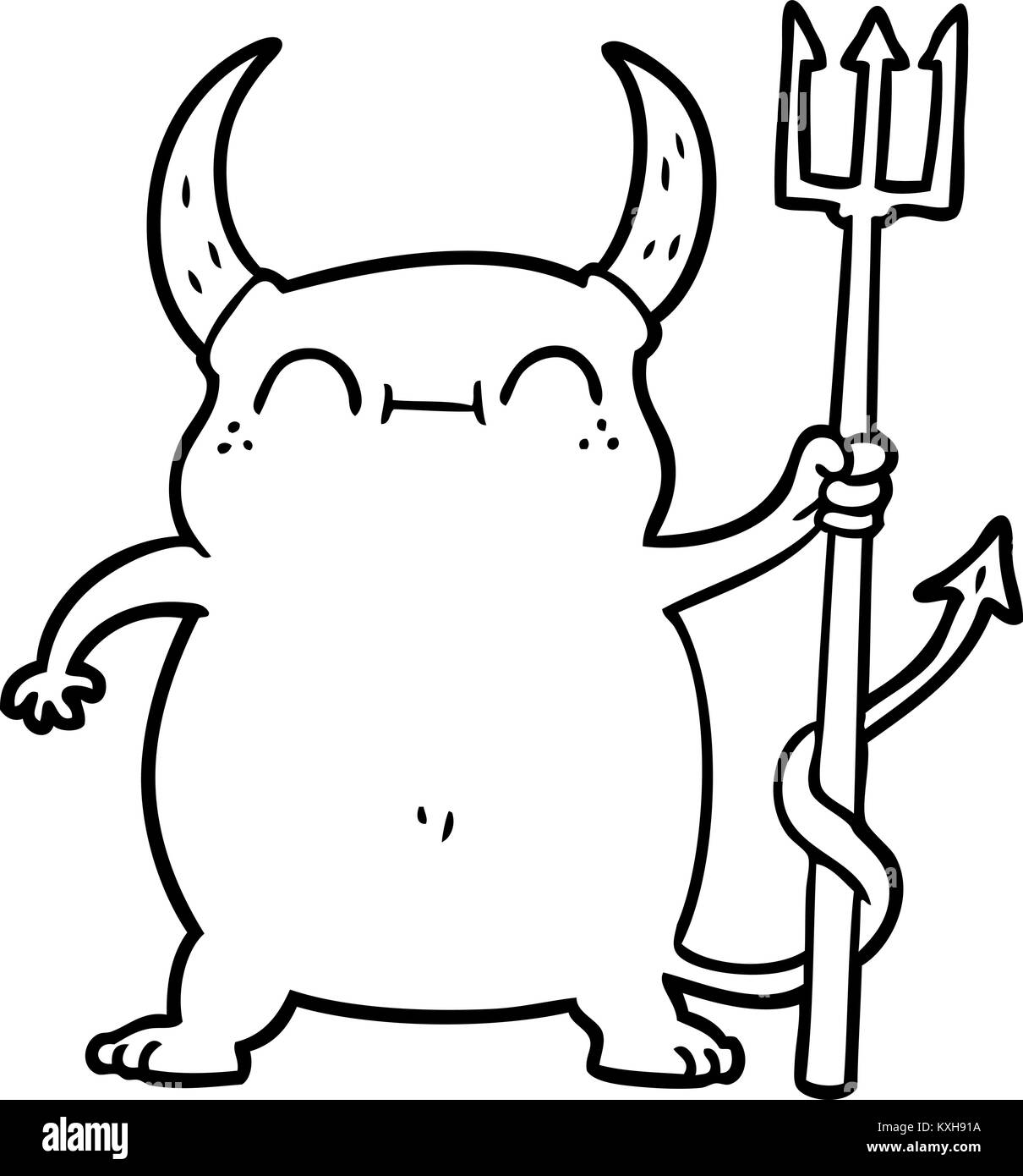 Cartoon petit diable Image Vectorielle Stock - Alamy