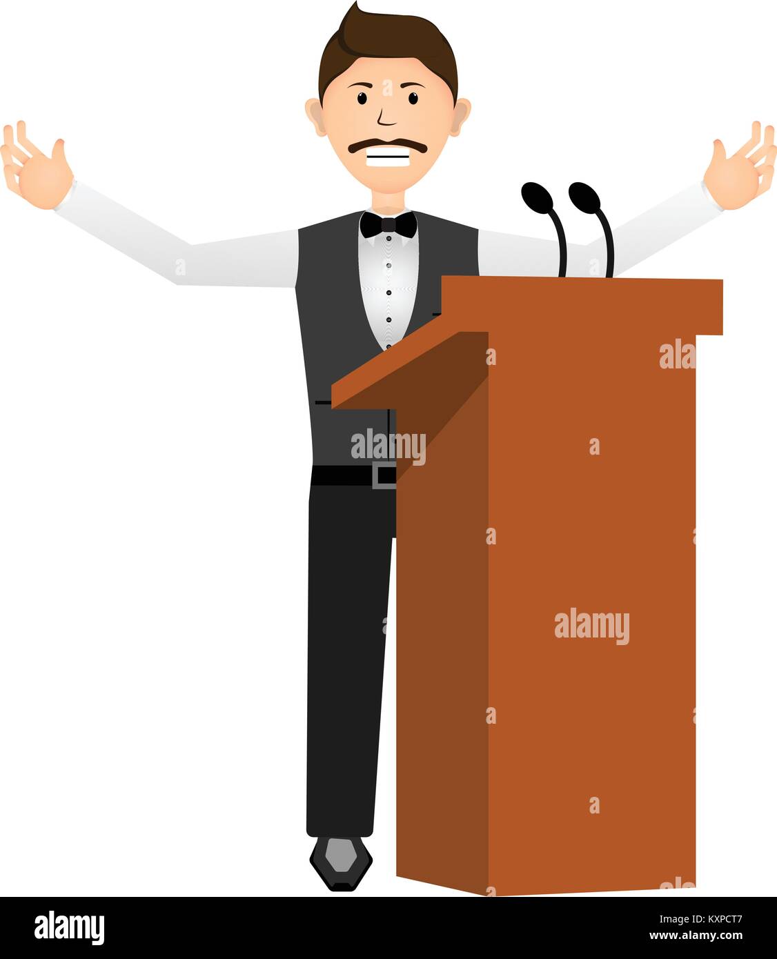 En homme d'un pupitre Image Vectorielle Stock - Alamy