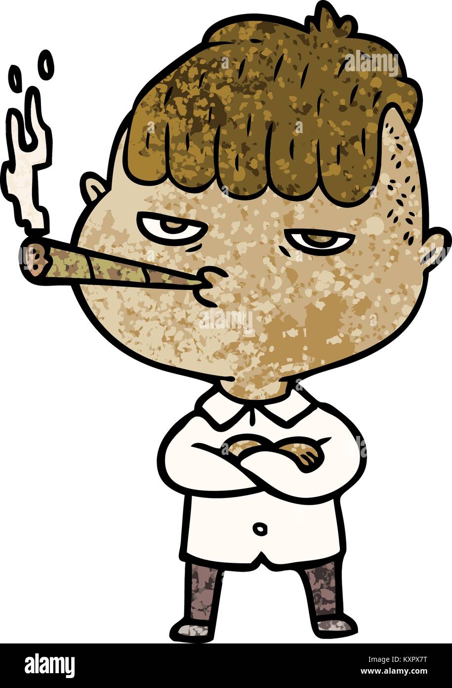 Cartoon man smoking Image Vectorielle Stock - Alamy
