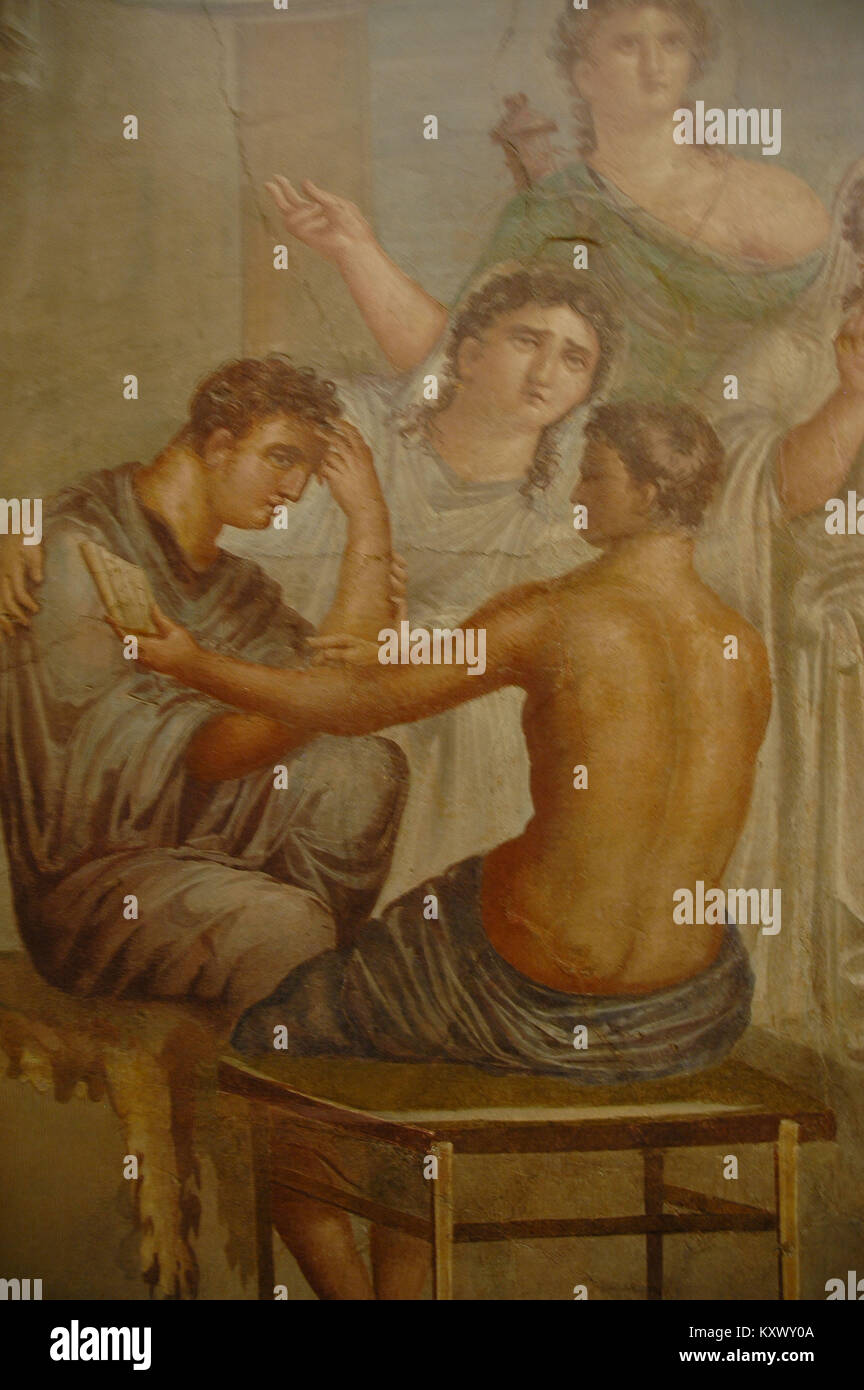 Alceste, mythique, princesse grecque, fresque de Pompéi, 2008, Rome ...