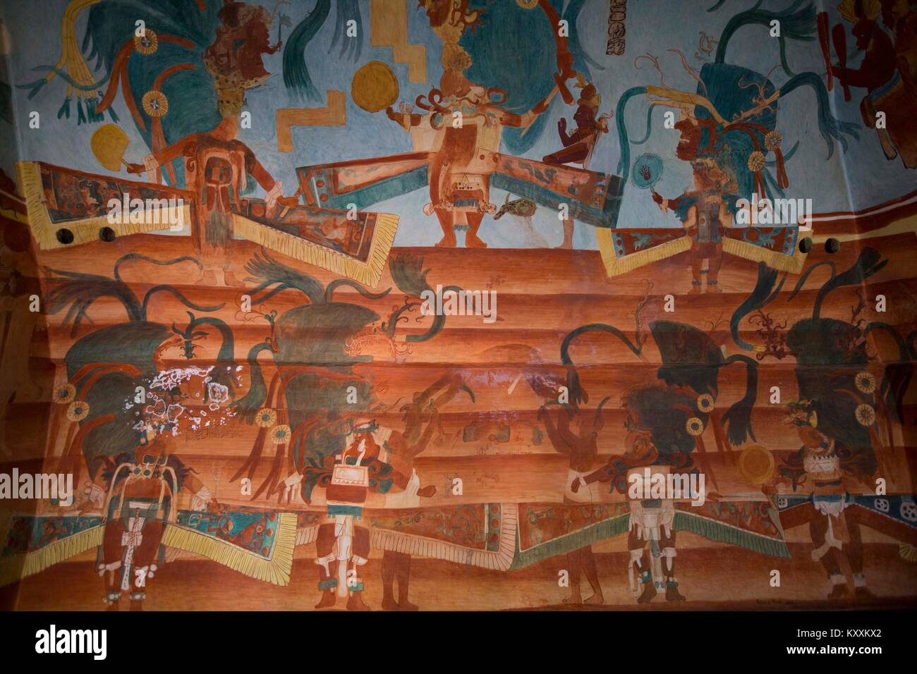 Reproduction of bonampak murals Banque de photographies et d’images à ...