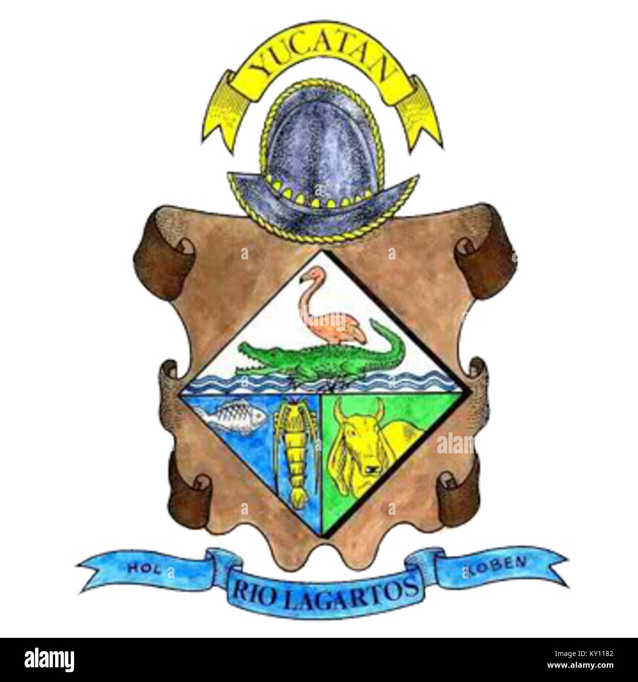 Escudo de Armas de Río Lagartos Photo Stock - Alamy