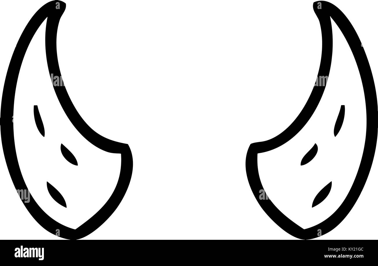 Cornes de diable cartoon Image Vectorielle Stock - Alamy