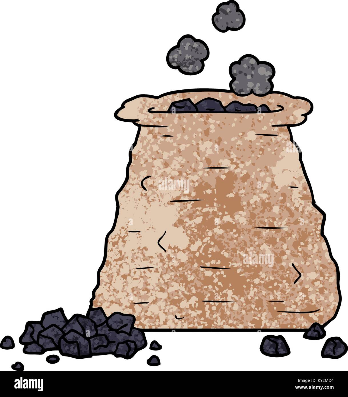 Cartoon sac de charbon Image Vectorielle Stock - Alamy