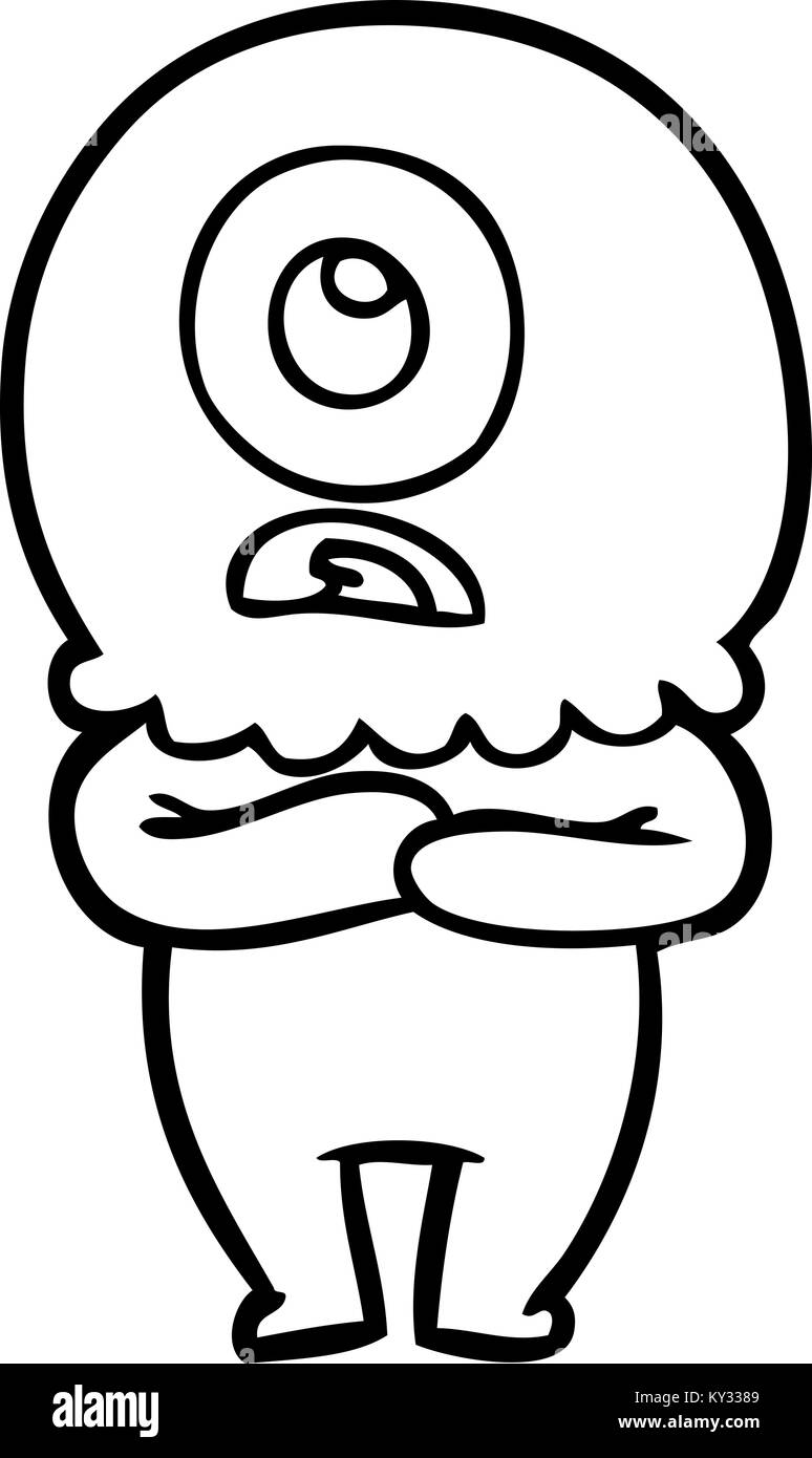 Cyclope dessin Banque d'images noir et blanc - Alamy