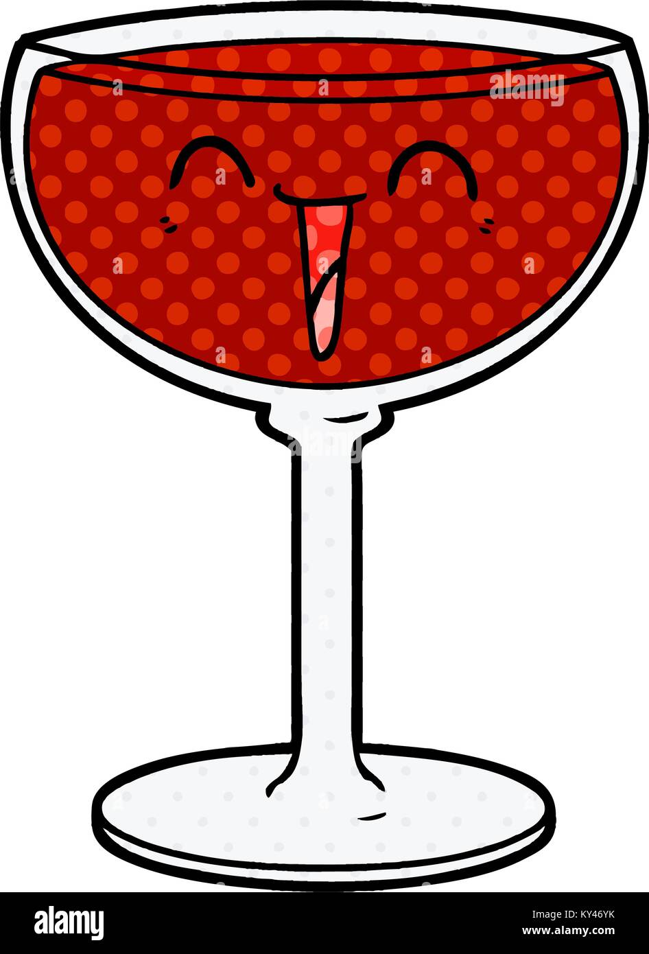 Cartoon verre de vin Image Vectorielle Stock - Alamy