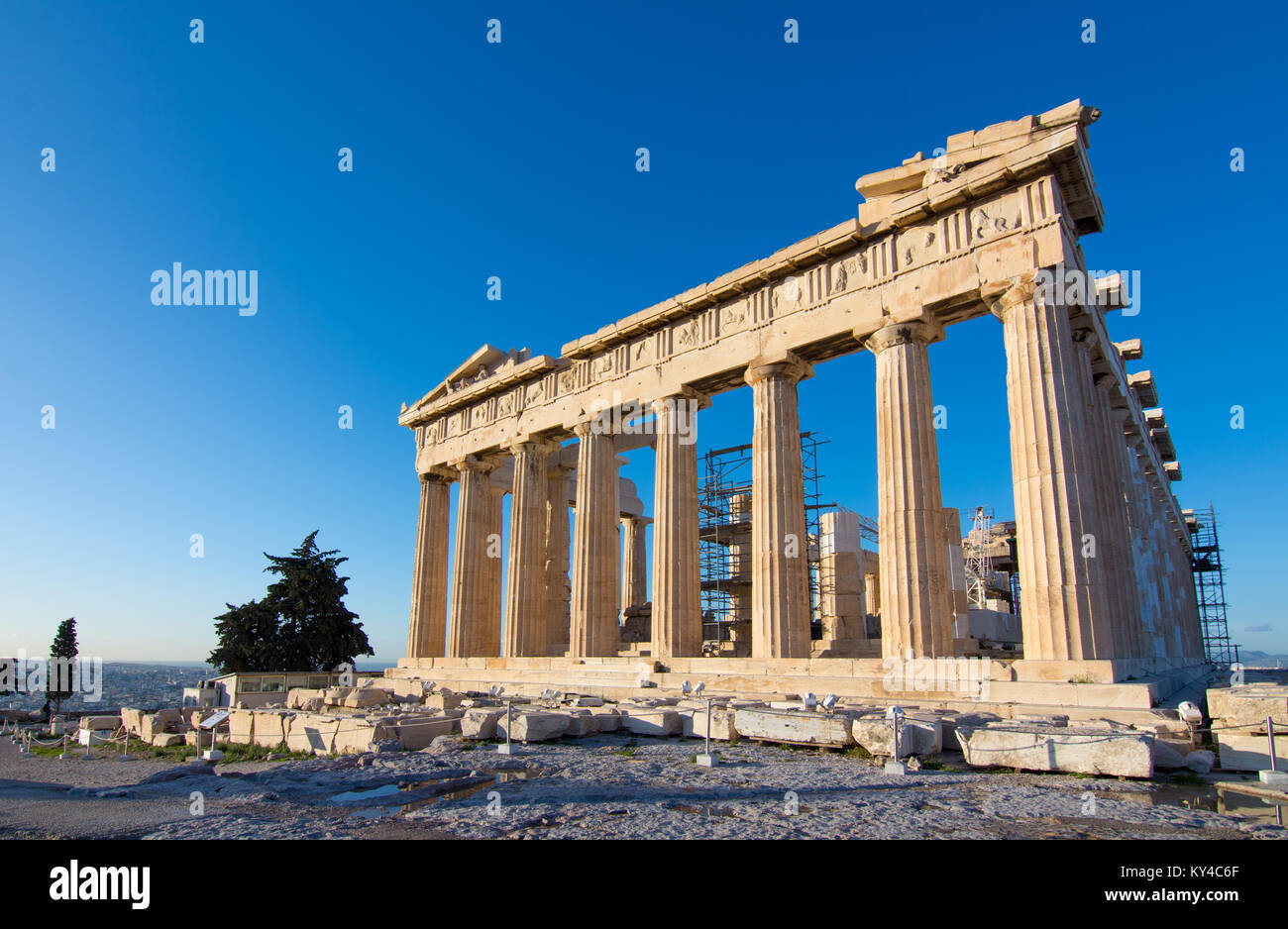 Temple du Parthénon sur l'Acropole à Athènes, Grèce Photo Stock - Alamy