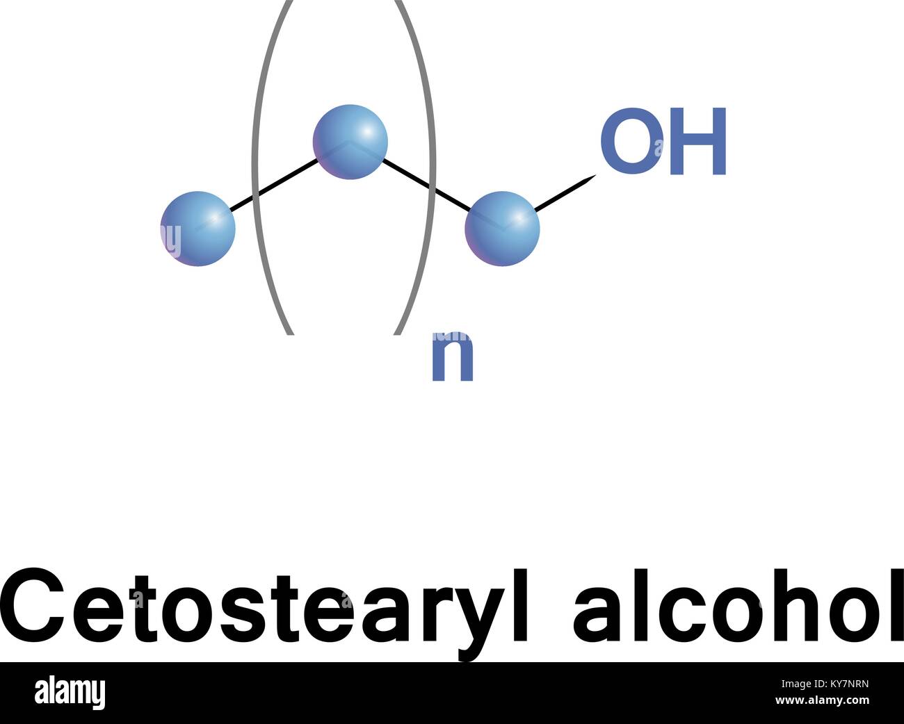 Stearyl alcohol molecule Banque de photographies et d’images à haute ...