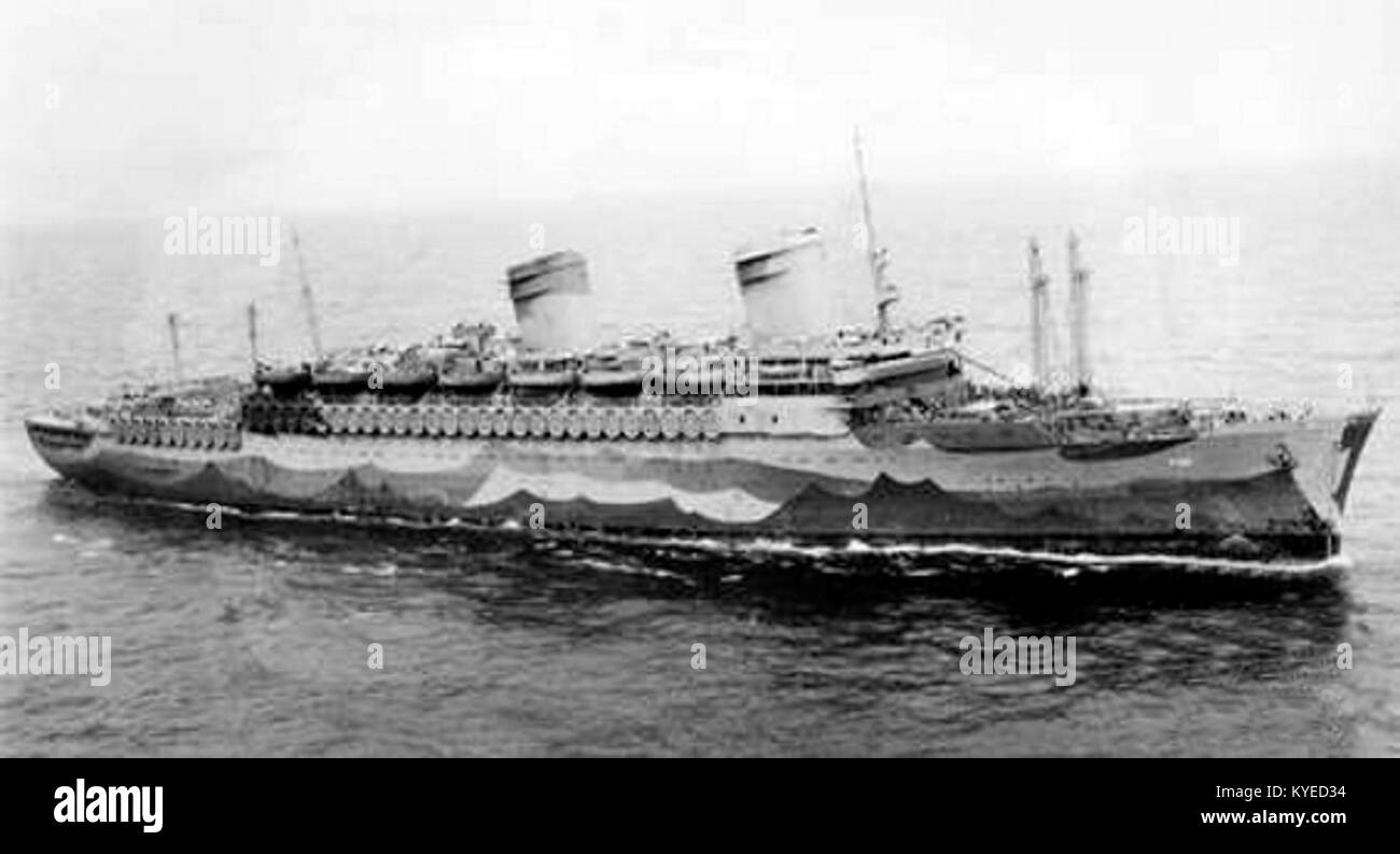 USS West Point (AP-23) en cours en 1942 Photo Stock - Alamy