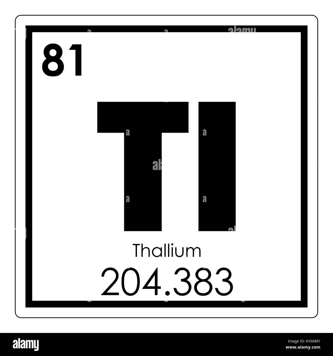 Tableau périodique des éléments chimiques de thallium symbole de la ...