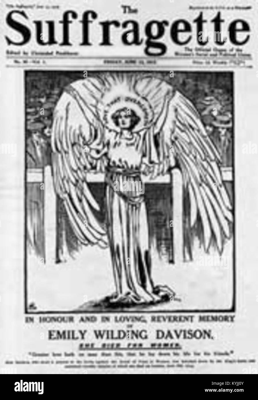 Suffragette illustration Banque d'images noir et blanc - Alamy