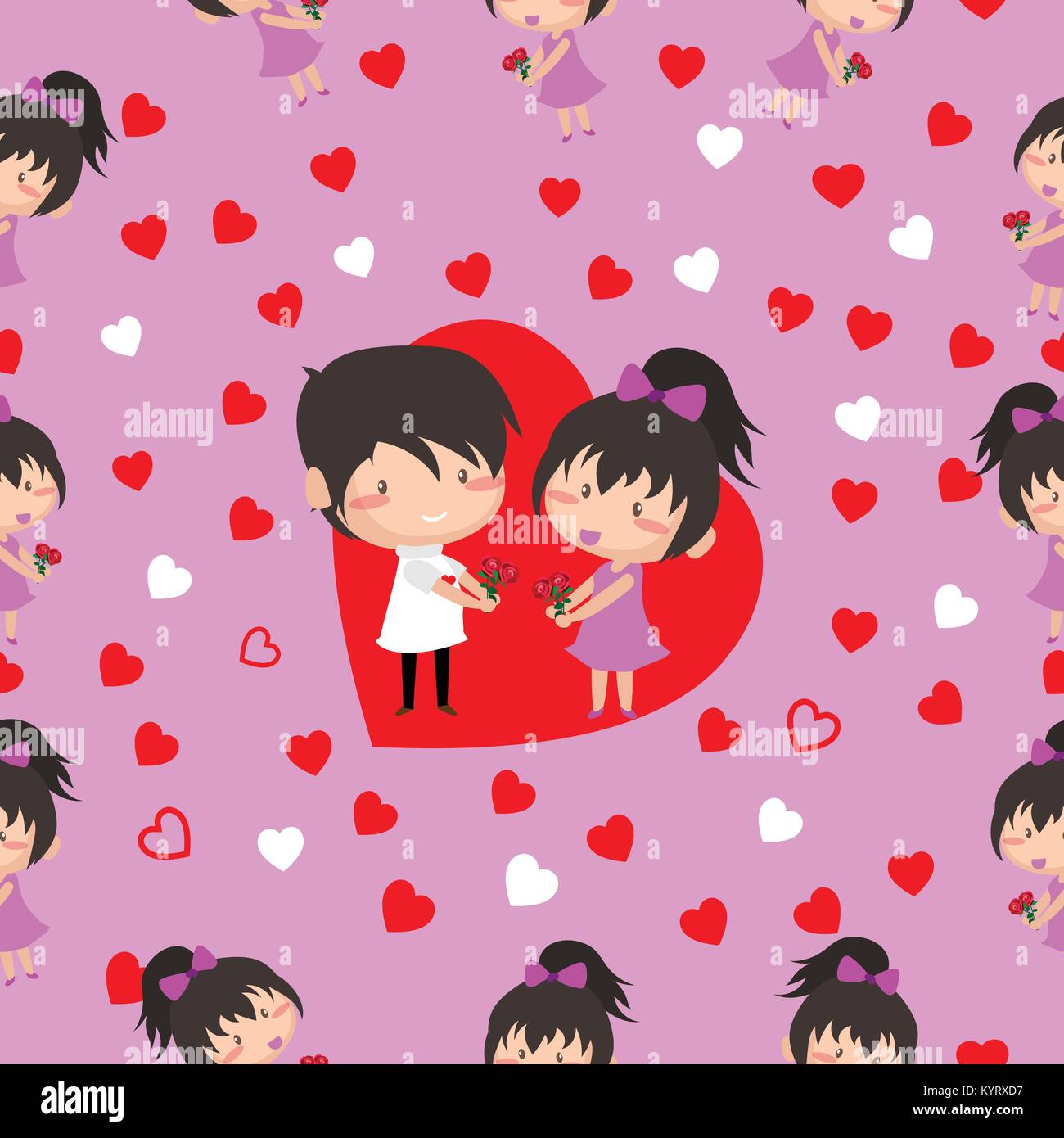 Garçon et fille amour Coeur de fond transparent, idéal pour les ...