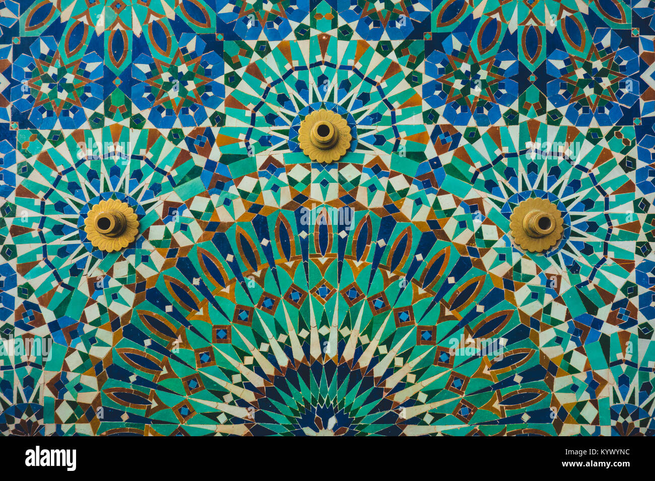 Céramique, carreaux de mosaïque marocaine décoration de mosquée Hassan ...