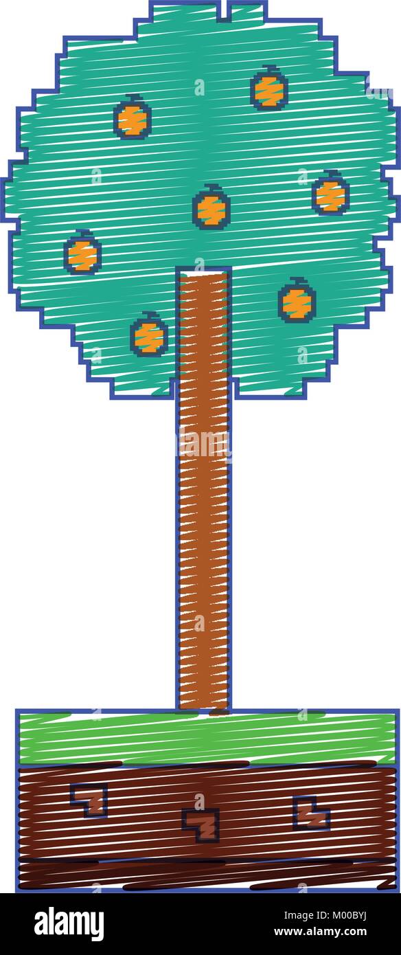 Arbre Avec Des Fruits Banque d'images vectorielles - Alamy